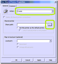 How to add a shared printer on a server using Group Policy Preferences